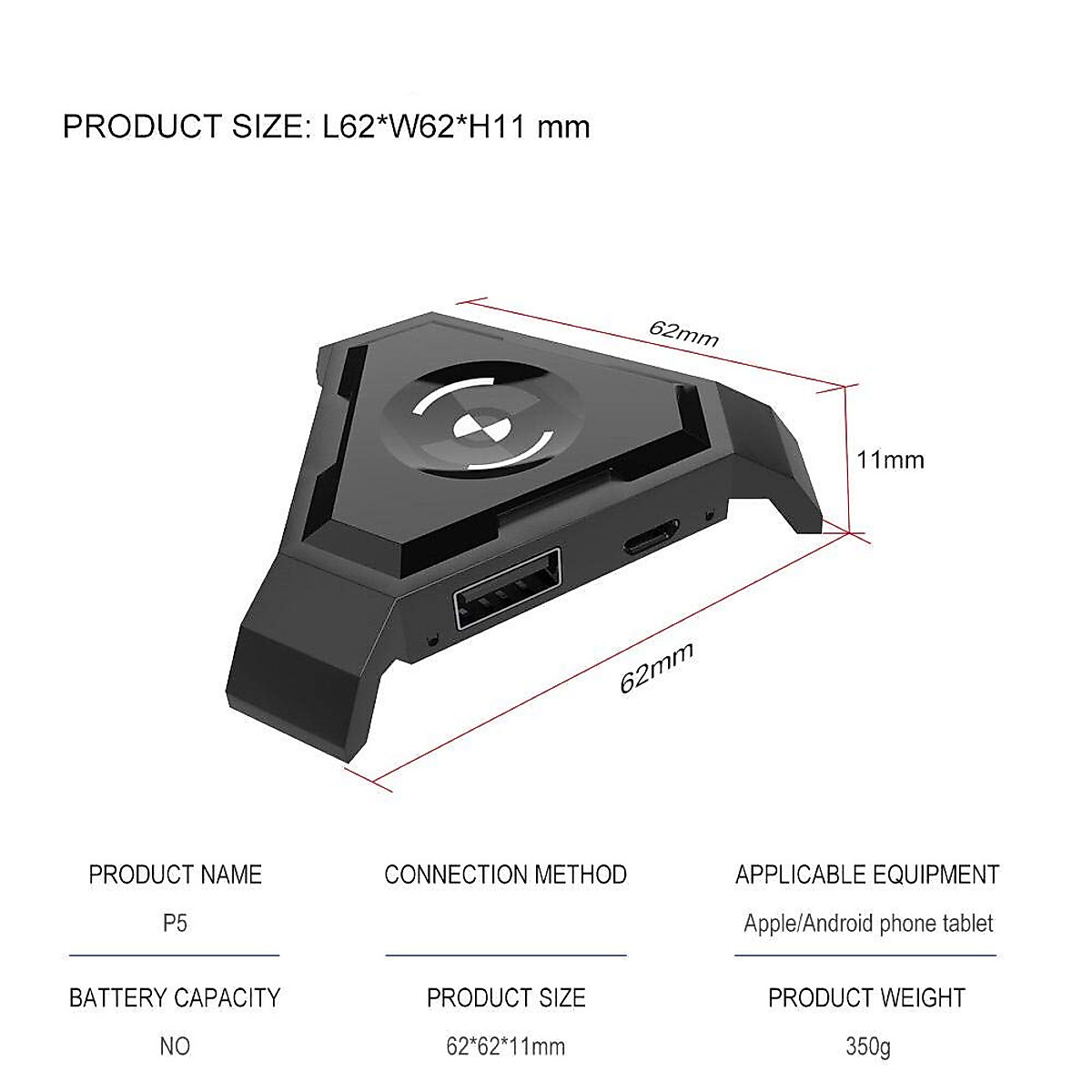 ASHATA Gamepad Keyboard Mouse Converter, Keyboard Mouse Adapter for Game Console with PC Gaming Experience, Improving Better Control,for Android for iOS