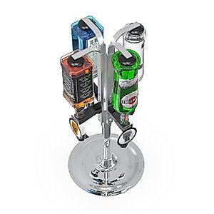 Barbarian 4/6 Bottle Rotary Liquor Dispenser For Home Bar - Bar Butler Shot Measure Bracket Alcohol Wine Upside Down Drink Jigger Optics Man cave