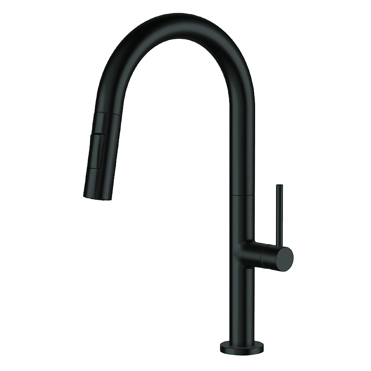 Fine Fixtures Pull Down Single Handle Kitchen Faucet Black