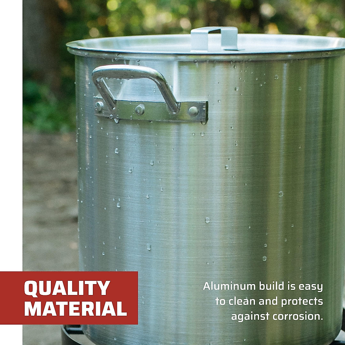 Camp Chef Aluminum Pot & Basket - Includes Lid, Basket & Removal Hook - Perfect for Boiling, Simmering & Steaming - Easy-to-Clean Cooking Pot - 32 Quart Pot