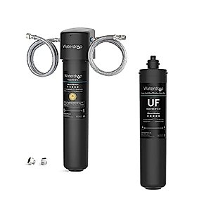 Waterdrop 15UA Under Sink Water Filter System and Waterdrop RF15-UF 0.01 Micron Replacement Filter Cartridge For 15UA/15UA-UF/15UB/15UB-UF/15UC/15UC-UF Under Sink Water Filter