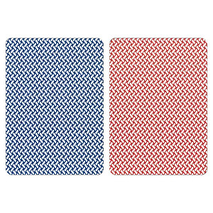 Copag Export Design 100% Plastic Playing Cards, Poker Size (Standard) Jumbo Index Red/Blue Double Deck Set
