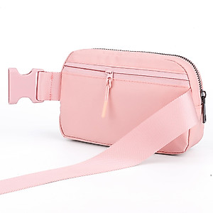 ZPN Mini Fanny Pack Pink Belt Bag for Women and Men, Fashionable Waterproof Waist Pack with Adjustable Strap for Traveling, Hiking, Jogging, Cycling