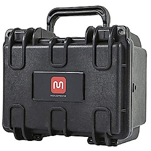 Monoprice Weatherproof/Shockproof Hard Case - Black IP67 Level dust and Water Protection up to 1 Meter Depth with Customizable Foam, 8 x 7 x 6 in, 2.9 Liter (112679)