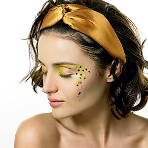 9 Pieces Elastic Hair Wraps and Adjustable Satin Headbands - Twisted Turban and Hair Band for Face Washing, Women and Girls Hair Accessory, 9 Colors