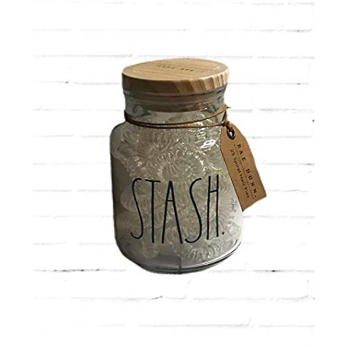 Rae Dunn STASH Glass Jar