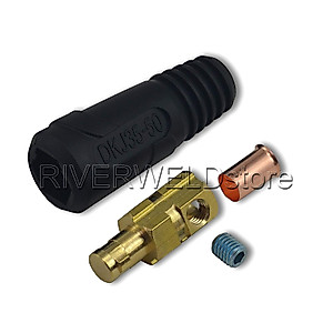 RIVERWELD TIG Welding Cable Panel Connector-plug DKJ35-50 315Amp Dinse Quick Fitting 2pcs