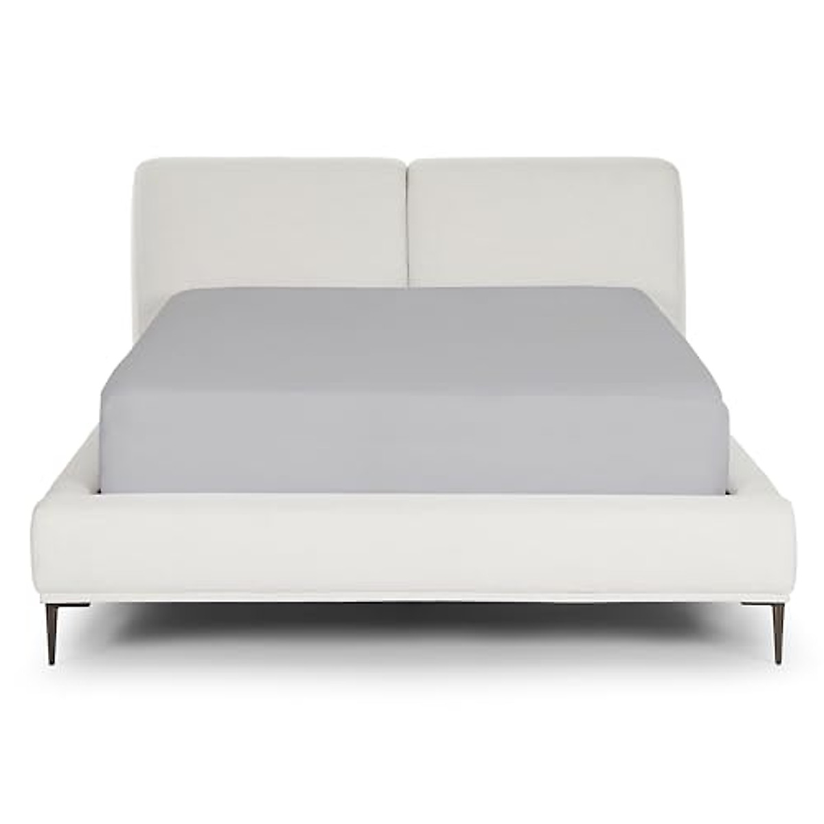 Fitted Sheet Full Size - Premium 1800 Microfiber - Ultra-Soft - Deep Pocket Sheets - Durable and Long Lasting - Full Fitted Sheet Only (Full, Light Grey)