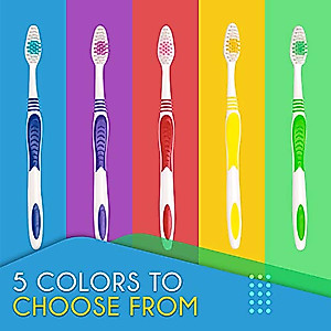 EcoFox Bulk Toothbrushes 25 Pack | Individually Wrapped Travel Toothbrush Set for Adults & Kids | Made with a Medium-Soft Large Brush Head | BPA-Free & Disposable!
