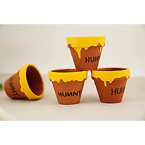 Spelable 6 Pack Honey Pot, for Cupcake, Party Favor, Planter, Party Favor for Baby Shower 1st Birthday Party Decoration Hunny Pot