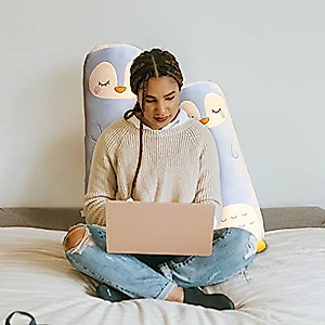 FJMY Long Stuffed Animal Plush Kawaii Body Pillow,Super Soft Hugging Plush Animal Gift for Girl Kid Birthday Valentine (Penguin,27.5in/70cm)