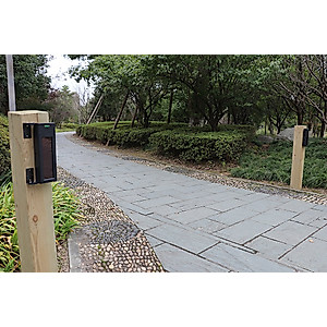 HTZSAFE Solar Wireless Driveway Alarm System- 1/4 Mile Long Transmission Range- 190 Feet Wide Sensor Range- No Wiring No Need Replace Battery- Outdoor Weatherproof DIY Security Perimeter Alert System