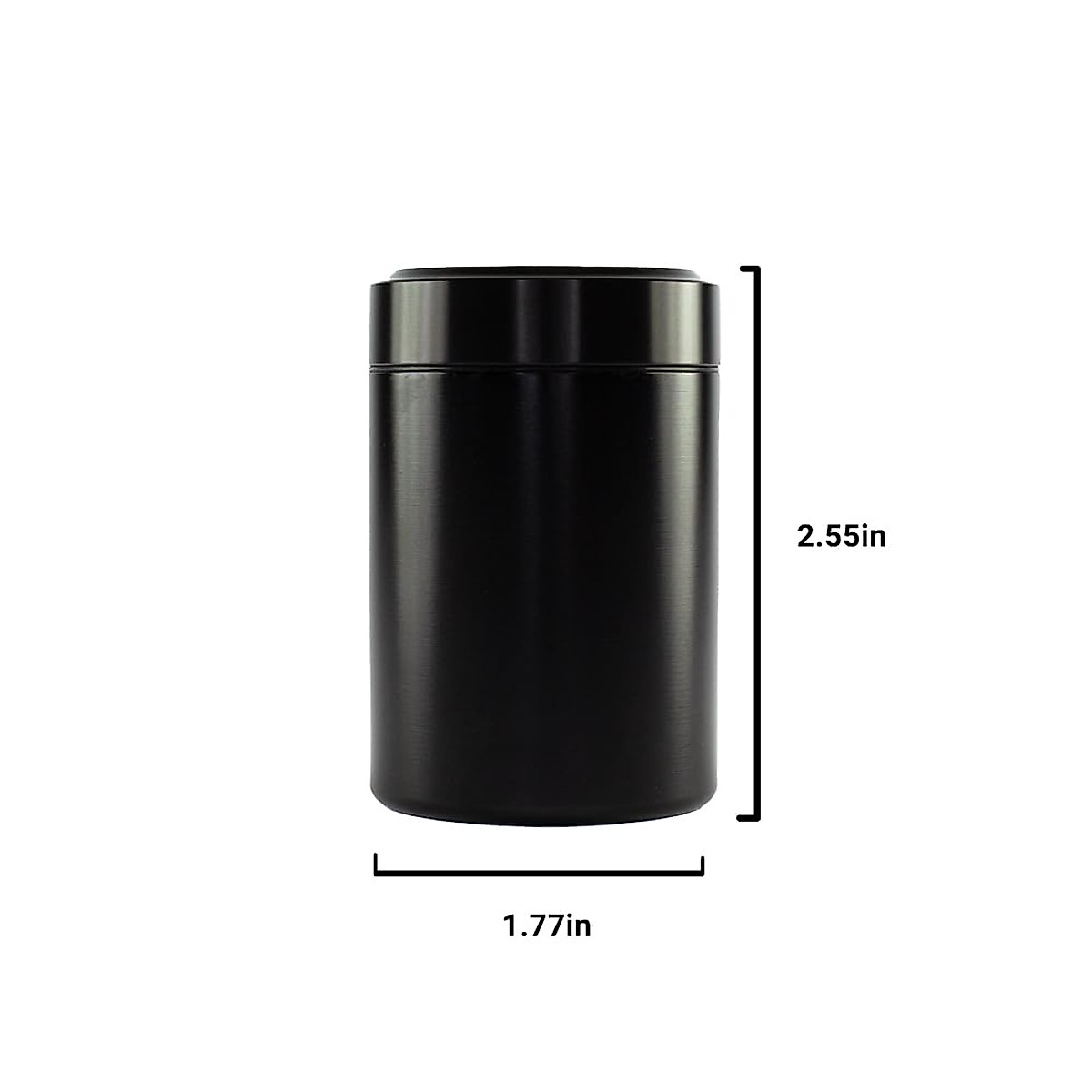 Joseph Spliffs Stash Can - Airtight Container, Waterproof Multipurpose Storage, Leaf Screw-Top Lid Lock - 3 Pack (60ml, 45mm*60mm Black)