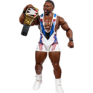 Mattel WWE Elite Collection Action Figure & Accessories, Series #98 Big E 6-inch Collectible with 25 Articulation Points & Swappable Hands