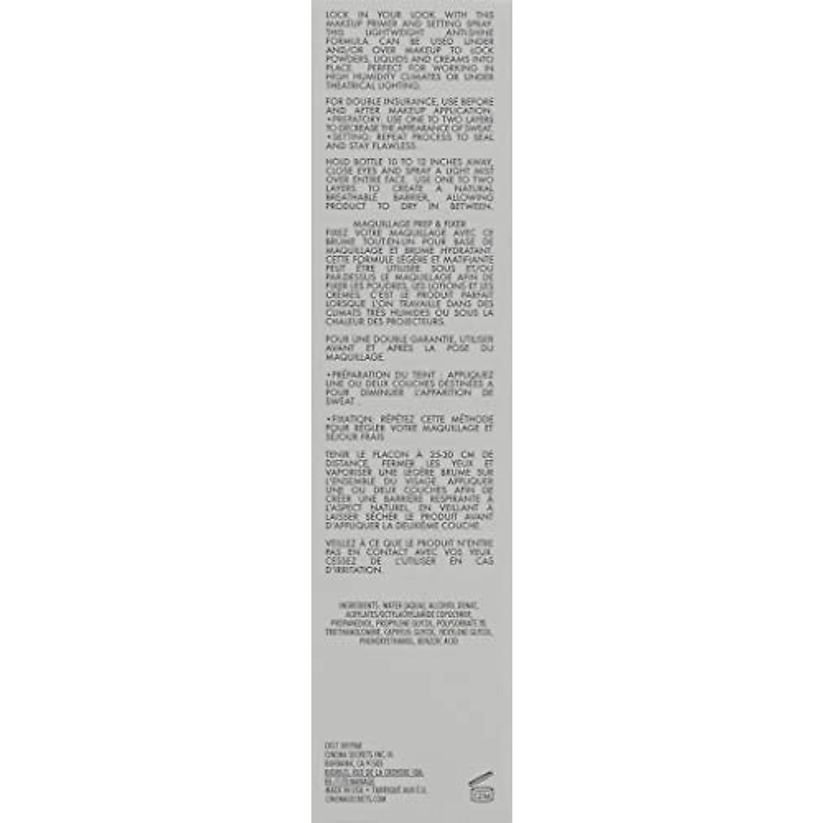 Cinema Secrets Super Sealer Mattifying Setting Spray, 3.4 Fl Oz