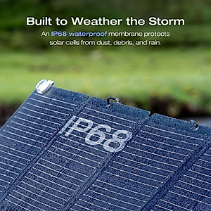 EF ECOFLOW 160 Watt Portable Solar Panel for Power Station, Foldable Solar Charger with Adjustable Kickstand, Waterproof IP68 for Outdoor Camping RV Off Grid System