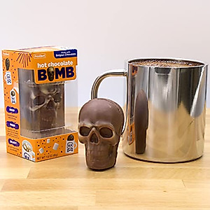 Skull Hot Chocolate BOMB(R) 6 Pack, Halloween Hot Cocoa Melting Ball by Frankford Candy