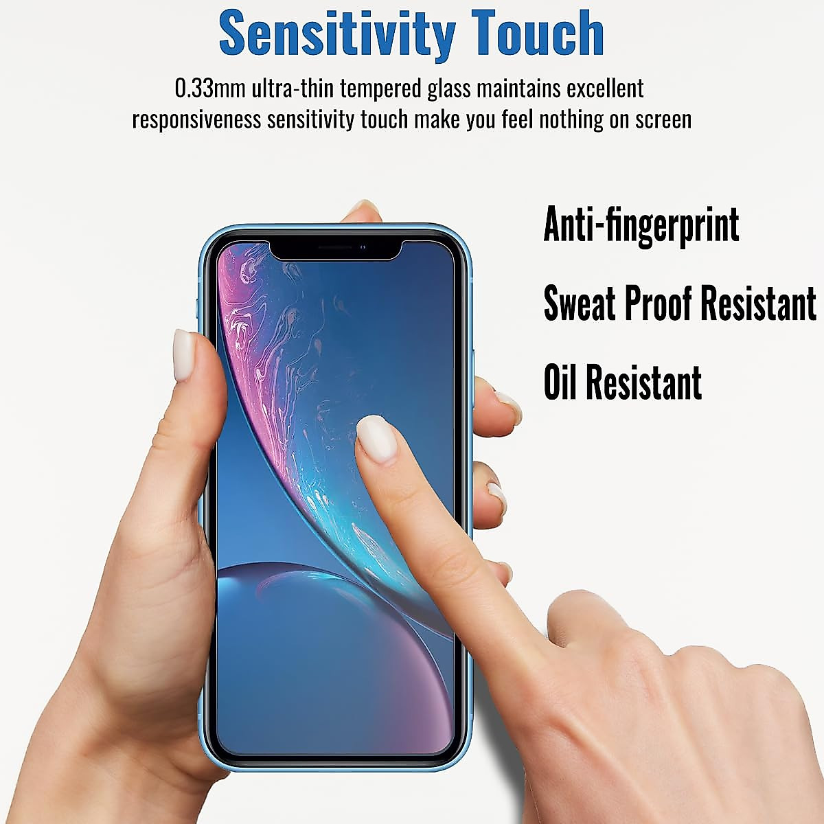 NEEPART 4 Pack Tempered Glass Screen Protector for iPhone 11/XR [6.1 Inch], Sensor Protection, 9H Tempered Glass Film, Anti-Scratch, Case Friendly, Easy Installation, Bubble Free, Case Friendly