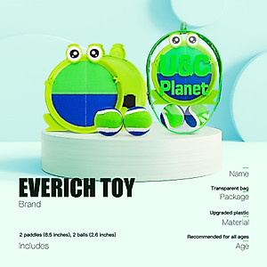 EVERICH TOY Beach Toys Outdoor Games for Kids Ages 3-10-Yard Lawn Games Ball Catch Games Paddle Toss-Upgraded Version Outside Games for Kids/Family Boys and Girls Gifts