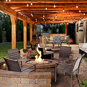 MEISSALIVVE Elegant Patio Dining Chairs Outdoor Set of 2, Stackable All-Weather Resistant Rattan Wicker Chairs, Deck Chairs for Porch, Balcony, Backyard, Garden 330LBS Capacity (Grey)