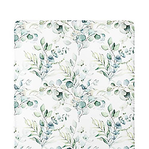 Crib Sheets for Girl - 100% Cotton Fitted Crib Sheet Set - Perfect for Baby Girls - Fits Standard Toddler Mattress (Greenery)
