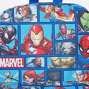 Marvel Comics Avengers Iron Man, Thor, Captain Marvel, Spiderman Backpack for Kids, 16 inch