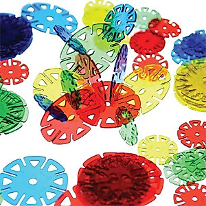 Constructive Playthings 350 pc. Combo Crystal Connector Set with 300 Standard Sized and 50 Giant Sized Connectors