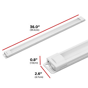 UltraPro 36 inch Plug-in Linkable Under Cabinet Lights, High/Low/Off, Warm White Light (2700K), LED Under Cabinet Lighting, Under Counter Lights for Kitchen, 44108