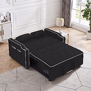 ERYE Tufted Upholstered Futon Sofa Daybed Modern Convertible Loveseat Sofa & Couch Soft Convenient Nap Sleeper Couch Bed for Home Office Apartment Furniture Sets