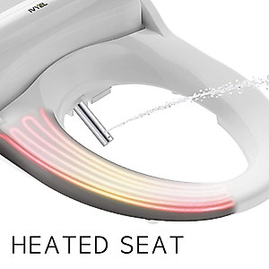 Ivyel GL-3 REM Smart Electric Bidet for Toilet Seat with Remote,For Round Toilets,Stainless Steel Self Cleaning Nozzle,Heated bidet Toilet Seat with Warm Water,Air Dryer,Intensive Wash