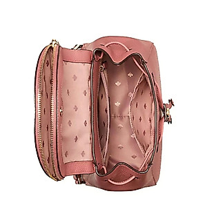 Kate Spade Leila Medium Flap Pebbled Leather Backpack (Pomegranate)
