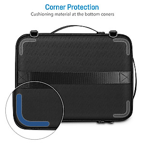 Fintie Laptop Shoulder Bag Briefcase for MacBook Air 15 13.6 13, MacBook Pro 14 13, 13.5" Surface Laptop, 13" Samsung Lenovo HP Acer Notebook, Black