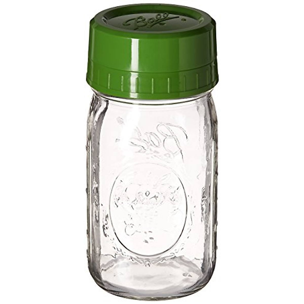 Ball R Pour & Measure Cap with Wide Mouth Jar-Quart, Green