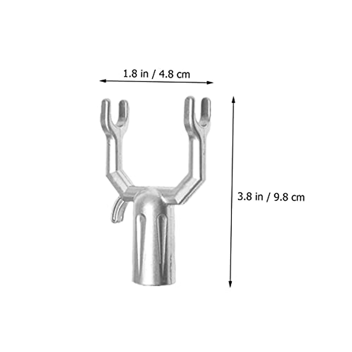 BUGUUYO 3pcs Clothes Rail Fork Drying Rack Clothing Drying Rack Clothes Curtain Hanger Garment Hook Pole Heads Reach Stick Pole Heads Clothesline Pole Head Clothes Fork Head Pole Parts