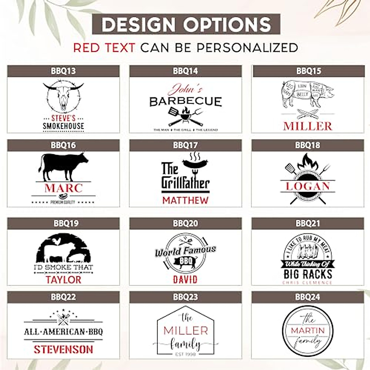 Engrave My Memories Grill Accessories, BBQ Grilling Tools Set, Portable 11-Piece Barbeque Utensils, Custom Gifts for Men (BBQ)