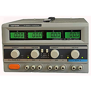 Tekpower TP3003D-3 Digital Variable Triple Outputs Linear-Type DC Power Supply, 0-30 Volts @ 0-3 Amps