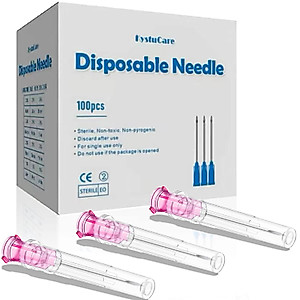 100Pcs 18Gauge 1 Inch Lab Dispensing Needle Accessories for Industry Precision Applications, Scientific Research, Animal and Plant Supplies, Individually Sealed Package