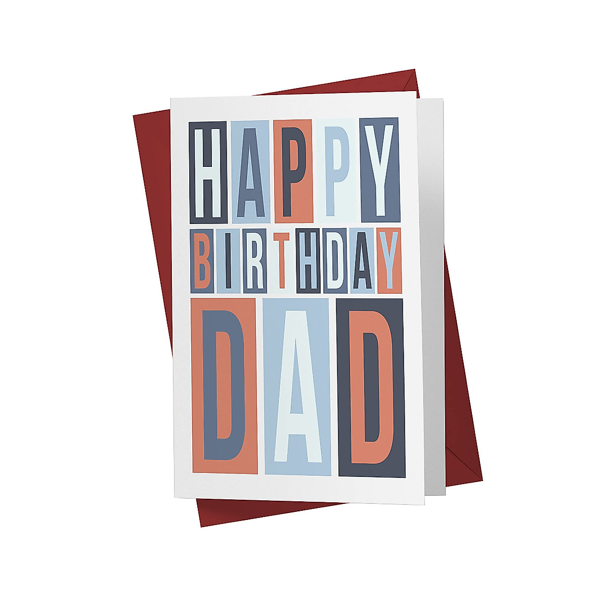 Sweet Birthday Card for Dad, Large 5.5 x 8.5 Dad Birthday Card, Happy Birthday Dad Card - Dad Birthday Cards from Daughter, Father Birthday Card, Karto Dad Rectangle