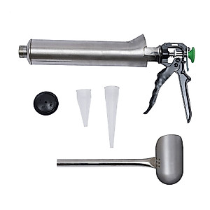 Stainless Steel Hand Caulking Guns, Grouting Tool Cement Grout Mortar Caulk Pointing Grouting Gun, Mortar Pointing Grouting Gun Cement Spray Applicator Tool with Nozzle