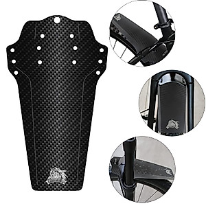kingsea Mountain Bike Mud Guard,Adjustable Carbon Fiber MTB Fenders -Universal Front or Rear MTB Fender Compatible with 20"/24"/26"/27.5"/29" Mountain Bike Mudguards - Soft Shell
