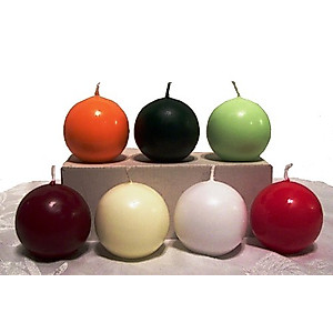 Biedermann & Sons Round-Shaped 2-3/8-Inch Diameter Ball Candles, Set of 4, Cream