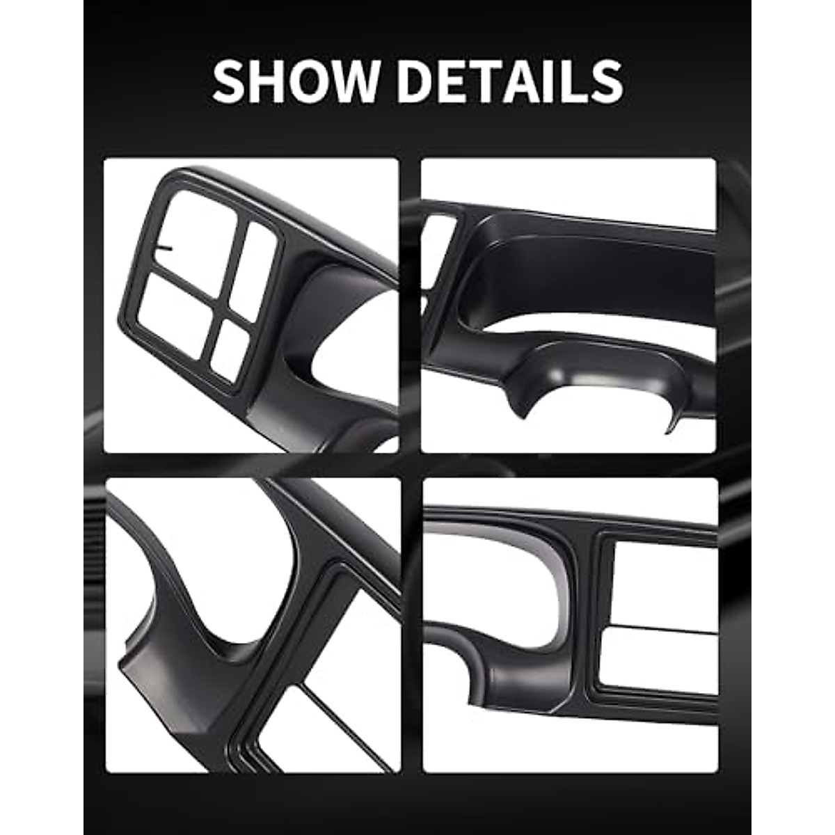 KARPAL Double Din Dash Bezel Cover Kit Compatible With 1999-2002 GMC Sierra Full-Size Trucks/SUV's Chevy Silverado Car Stereo Radio 15731974 15772850