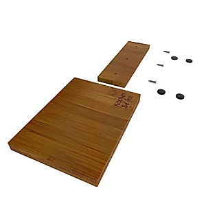 Kitchen Seven Knife Block Magnetic Knife Holder with 18 Powerful Magnetic Boards, 100% Pure Bamboo Large Capacity Knife Organizer Block, Double Side Strongly Magnetic Kitchen Utensil Display (Stand)