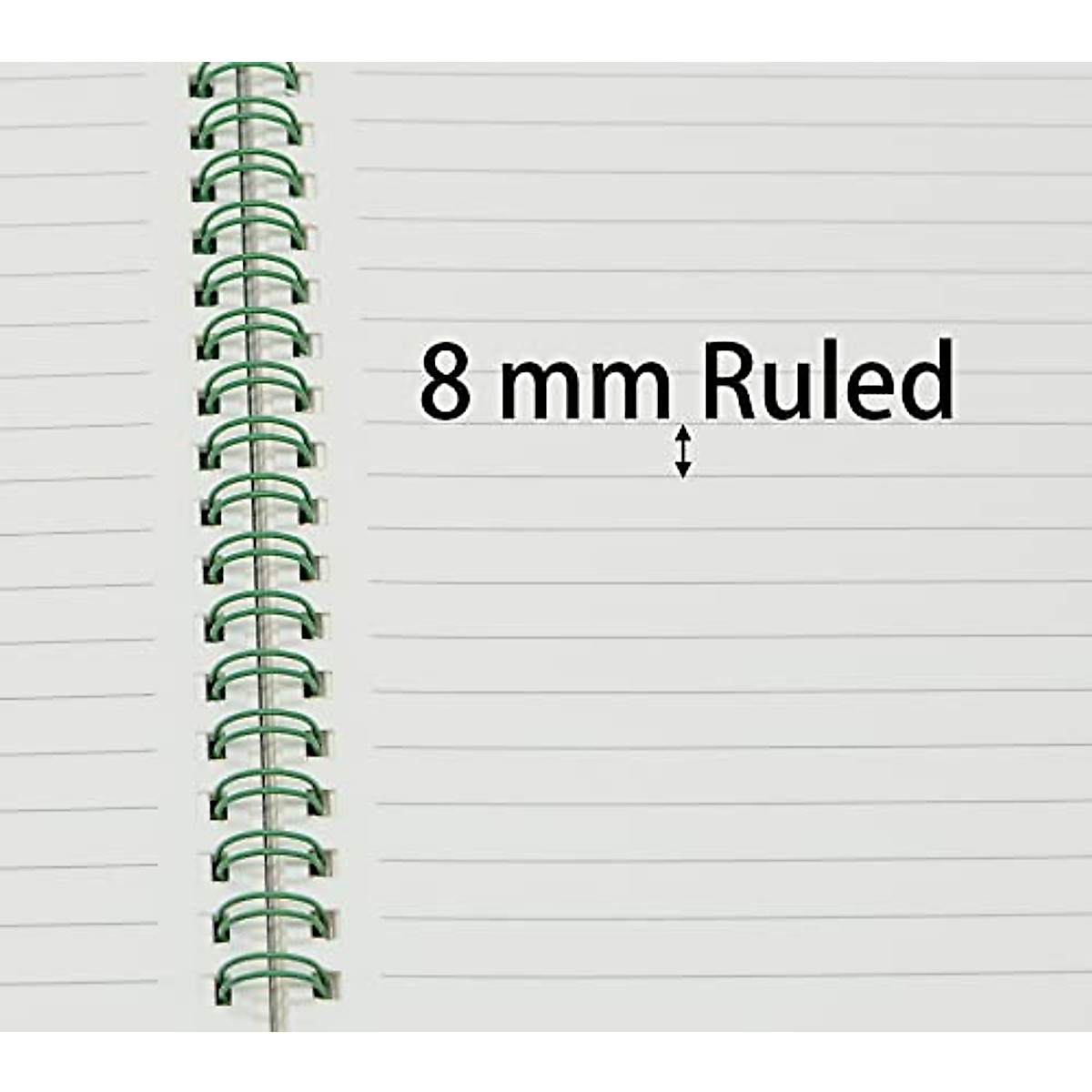 Yansanido Spiral Notebook, 4 Pcs 4 Color A5 Size Thick Plastic Hardcover 8mm Ruled Paper 80 Sheets (160 Pages) Journal for School and Office Supplies (4 Pcs A5)