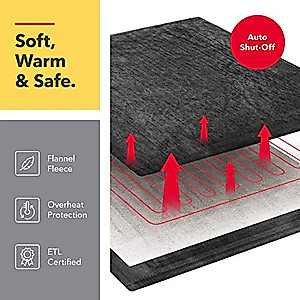 Vremi Electric Blanket - 50 x 60 inches Throw Heated Blanket with 6 Heat and 8 Time Settings - Fleece Heating Pad with 10 feet Cord, LCD Display Controller, Auto Shut Off, Washable Cover