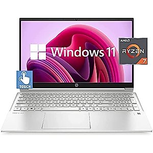 HP Pavilion 15.6" FHD 1080p IPS Touchscreen Laptop - 8 core AMD Ryzen 7 5825U - Backlit KB – Webcam - Wi-Fi 6 - USB Type-C - Windows 11 - w/HDMI Cable (32GB RAM | 1TB PCIe SSD)