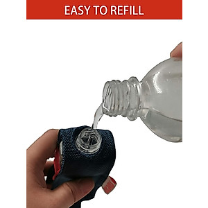 SUCHI Travel Size Hand Sanitizer Holder,Bottle Case and Carabiner Carrier bag-Portable Mini Waist Bag for Liquids Clip On Belt Loop,Backpack and Purse-Includes Empty 60ml/ 2 oz Reusable Bottle (Gray)