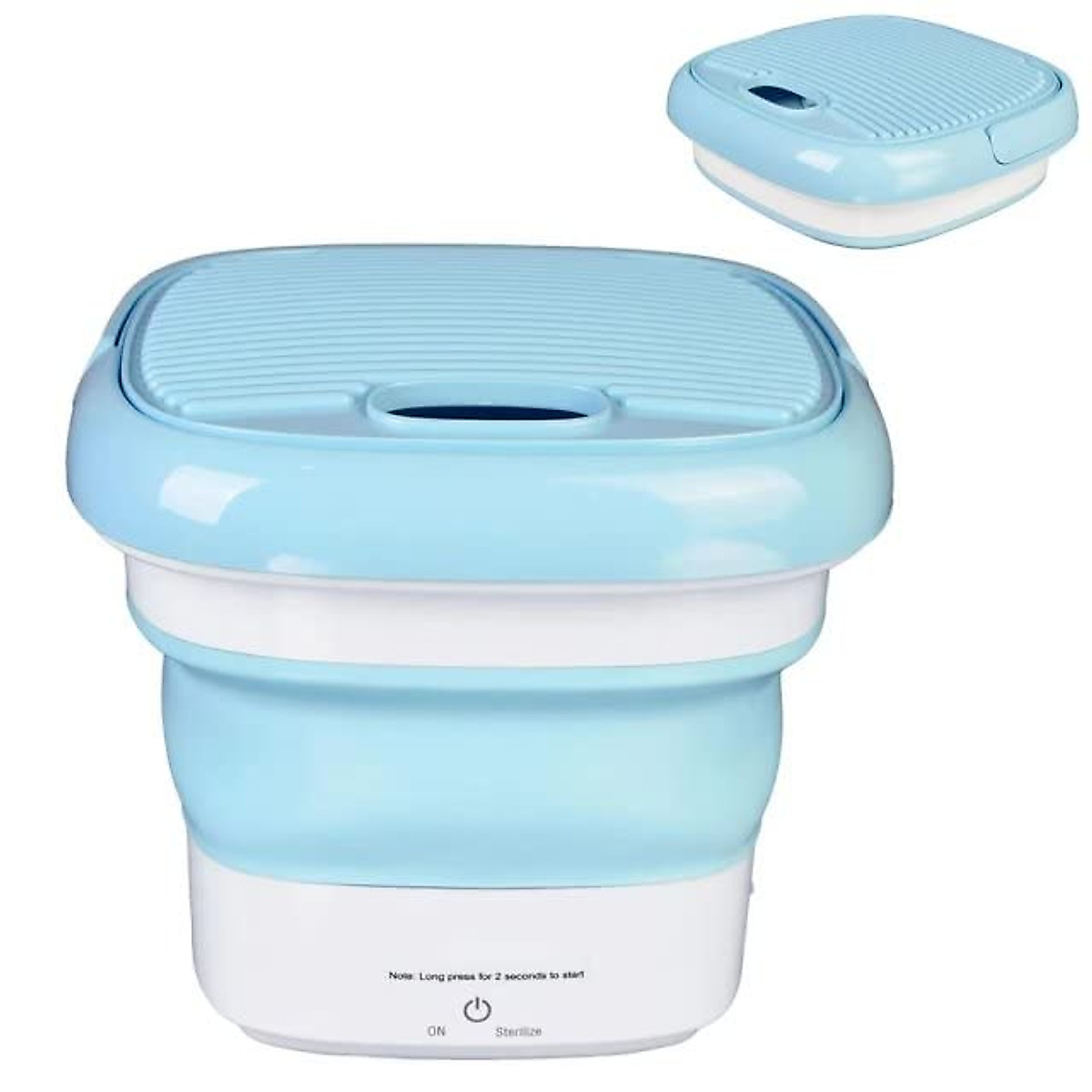 ZKFDP Portable Washing Machine,Ultrasonic Mini Washing Machine,Folding Washing Machine for Wash Baby Clothes, Apartment Dorm,Travelling，Gift for Friend or Family（Blue）