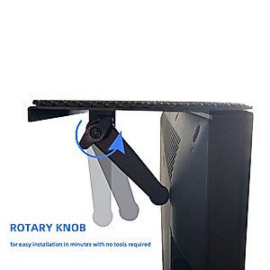 ZANOLY Monitor Top Shelf Screen Top Shelf TV Top Shelf Adjustable Storage Bracket Computer Screen Shelf for Media Boxes, Game Console, Router and Home Decor，2pck