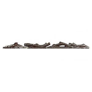 R.W.FLAME 4 Pieces Log for 42 inch Recessed and Wall Mounted Electric Fireplace, Synthetic Resin Log Decoration for Indoor Electric Fireplaces